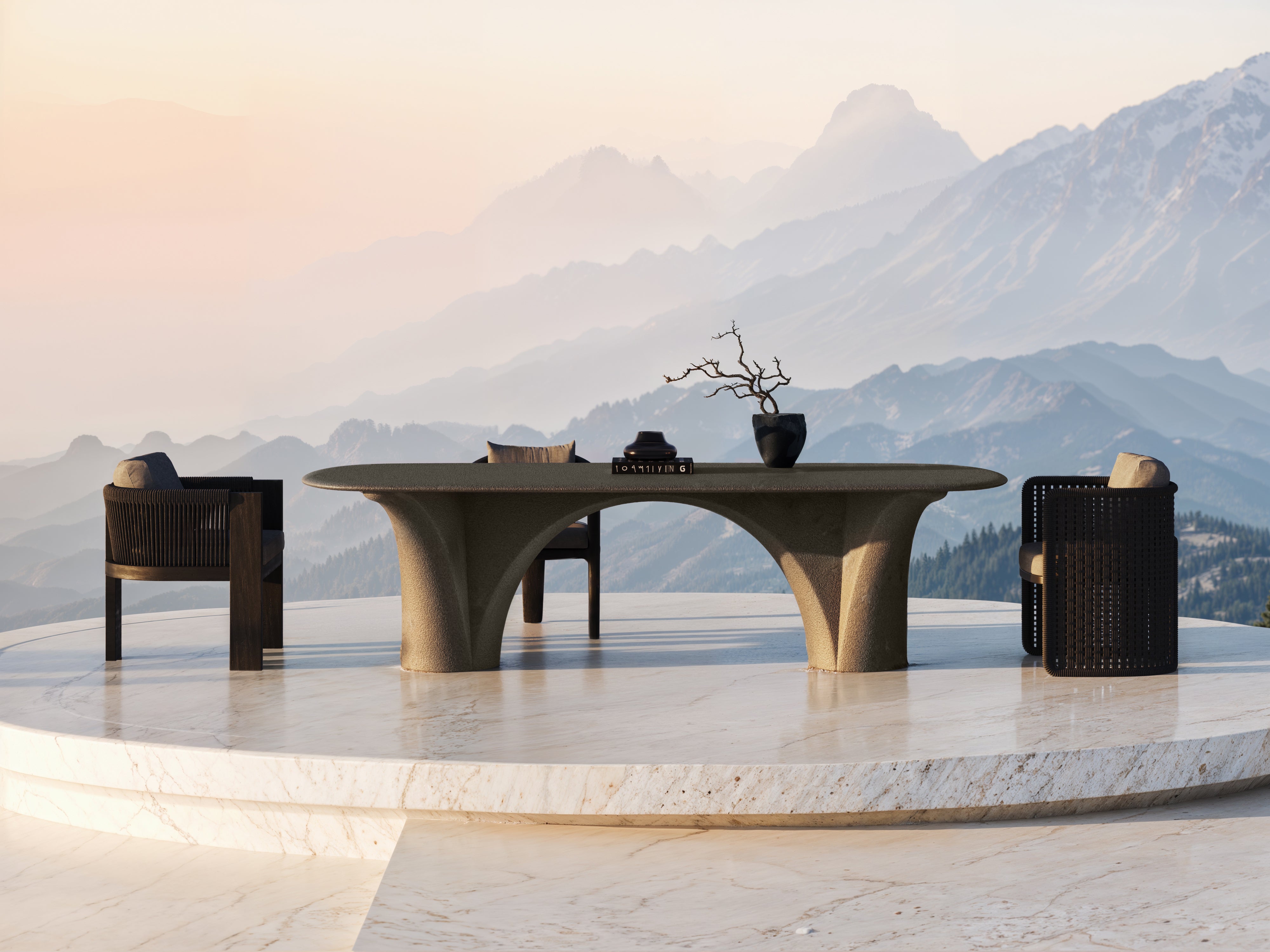 Dining Table Noche/Ash - Savio Collection – Zartera Gallery