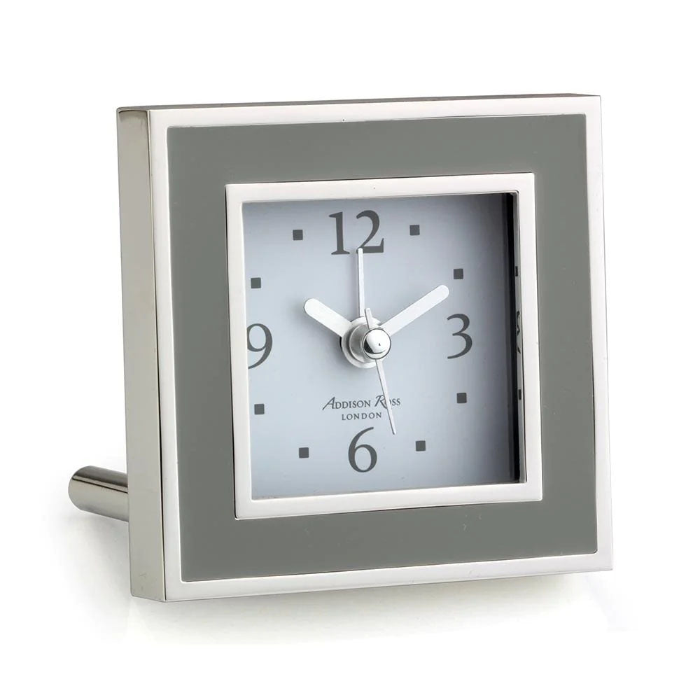 Alarm Clock, Taupe - Enamel, Silver Plated – Zartera Gallery