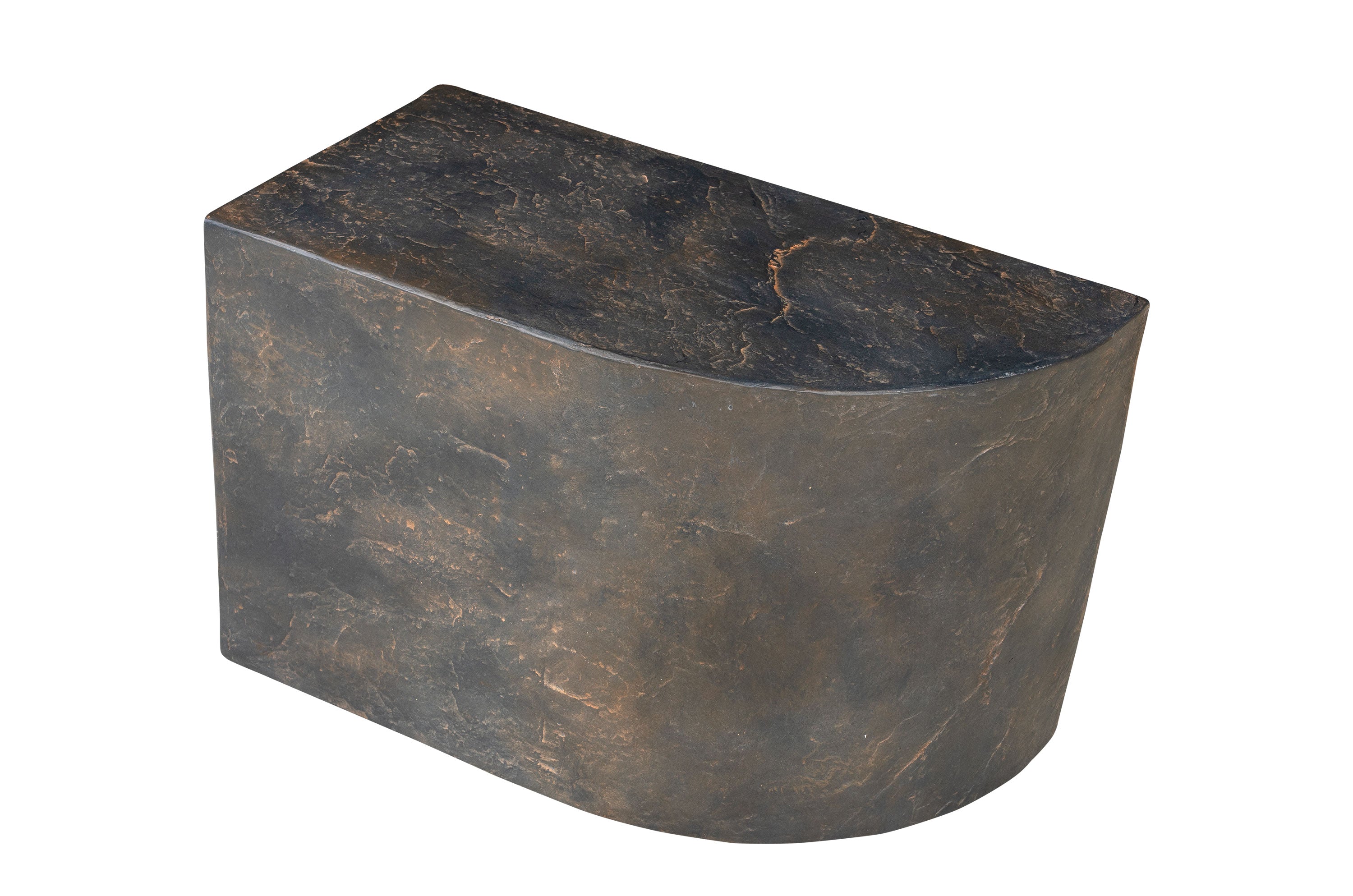 Side table, Slay Element Straight in Brown Slate – Zartera Gallery