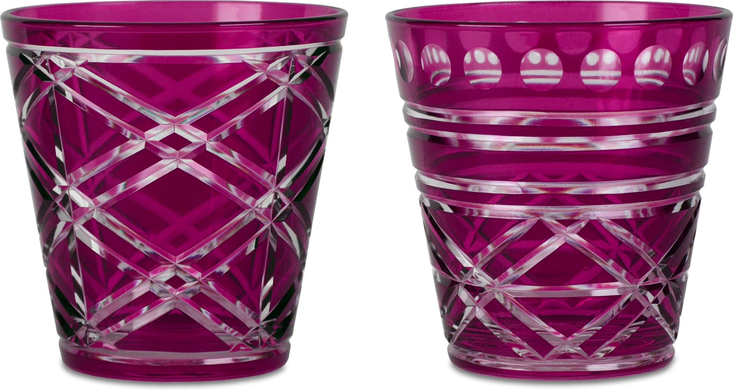 Engraved Tumblers in Burgundy (set of 2) - Optical Collection – Zartera ...
